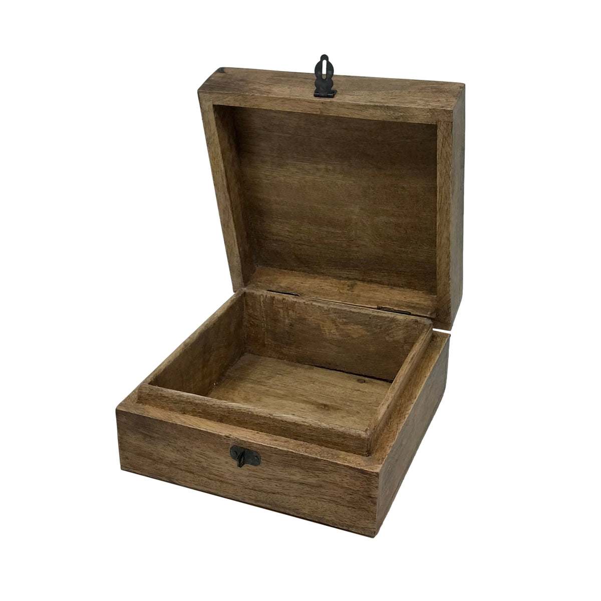 Hand-Carved Wood Turquoise Hinged Square Table Box – White Rabbit ...